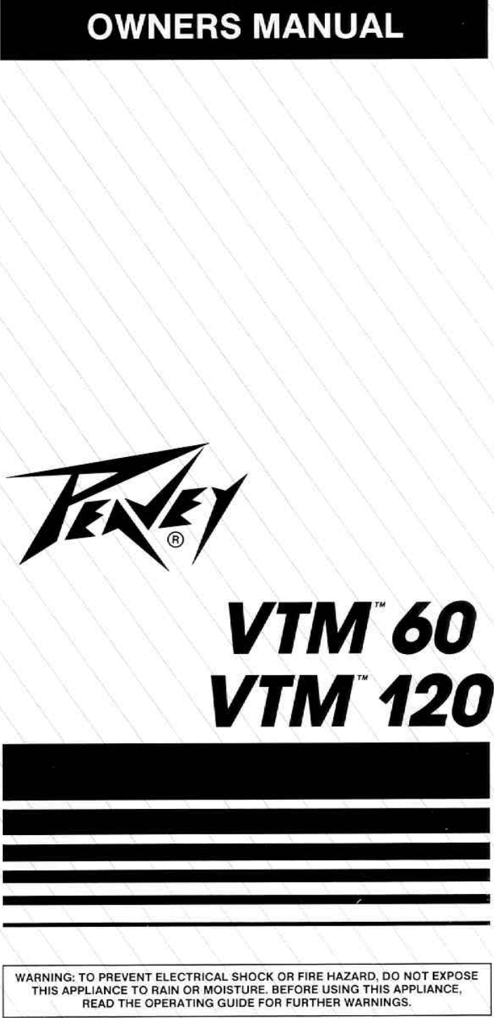 Peavey Vtm 120 Users Manual