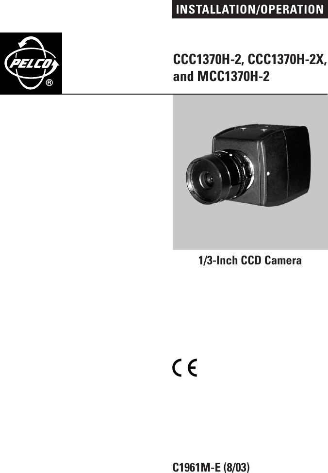 Pelco Home Security System Ccc1370H 2X Users Manual 2 And MCC1370H 2_manual