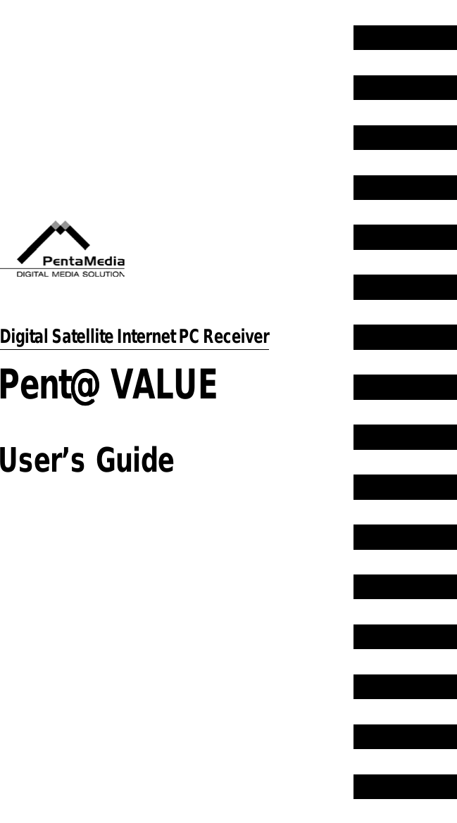 PentaMedia PENTAVALUE Digital Satellite Internet PC Board User Manual ...
