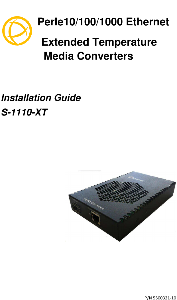 Perle Systems S 1110 Xt Users Manual 5500321 10