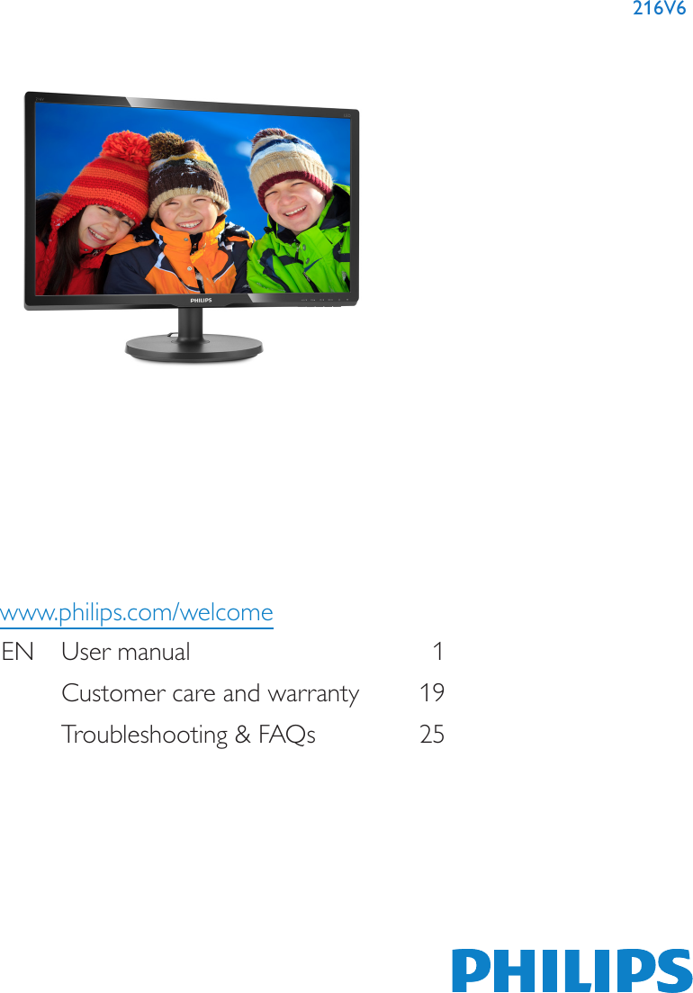 Philips Www.philips.com/welcome 216v6lhsb2 01 Dfu Eng