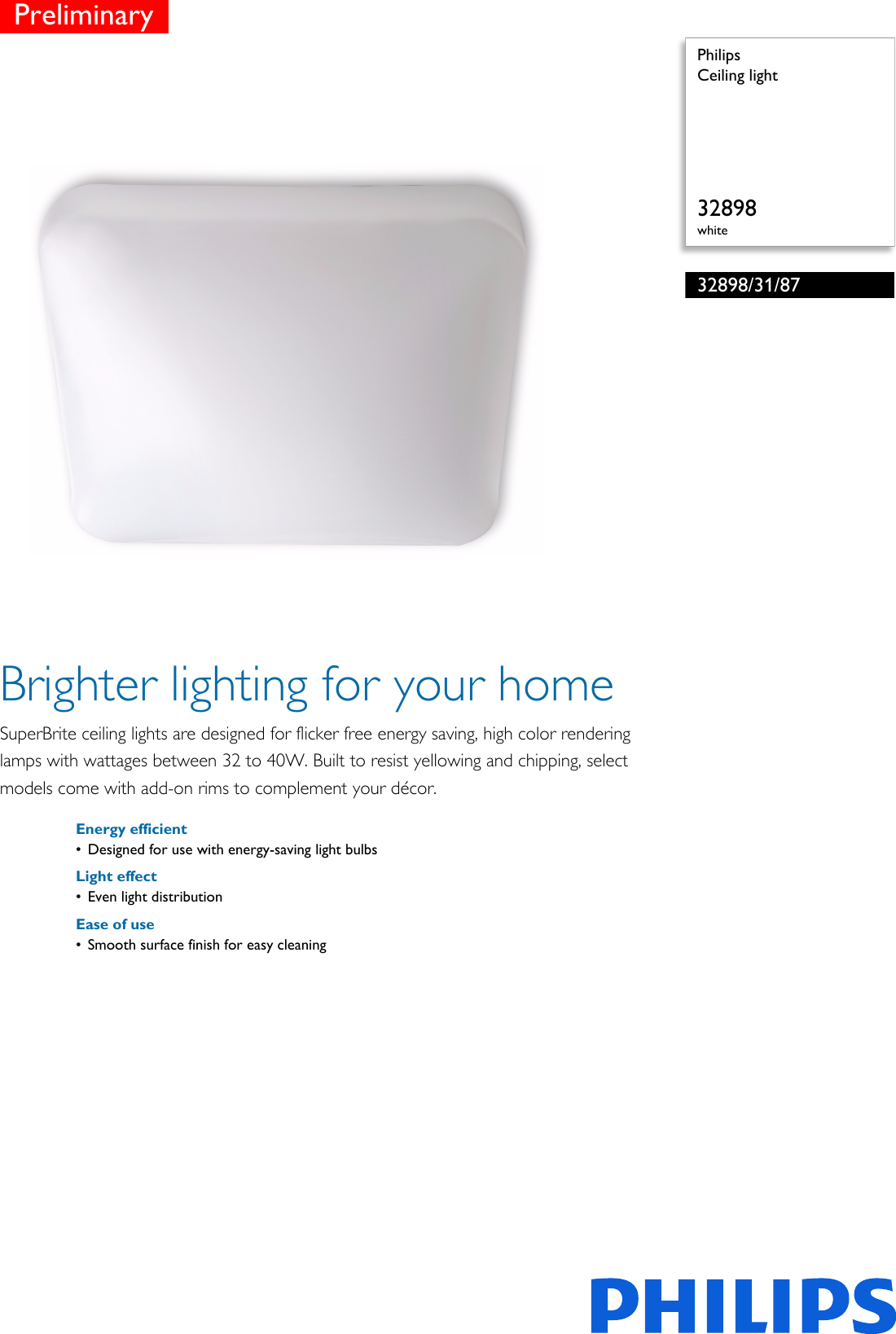 Philips 328983187 Ceiling Light Leaflet Pss Indid