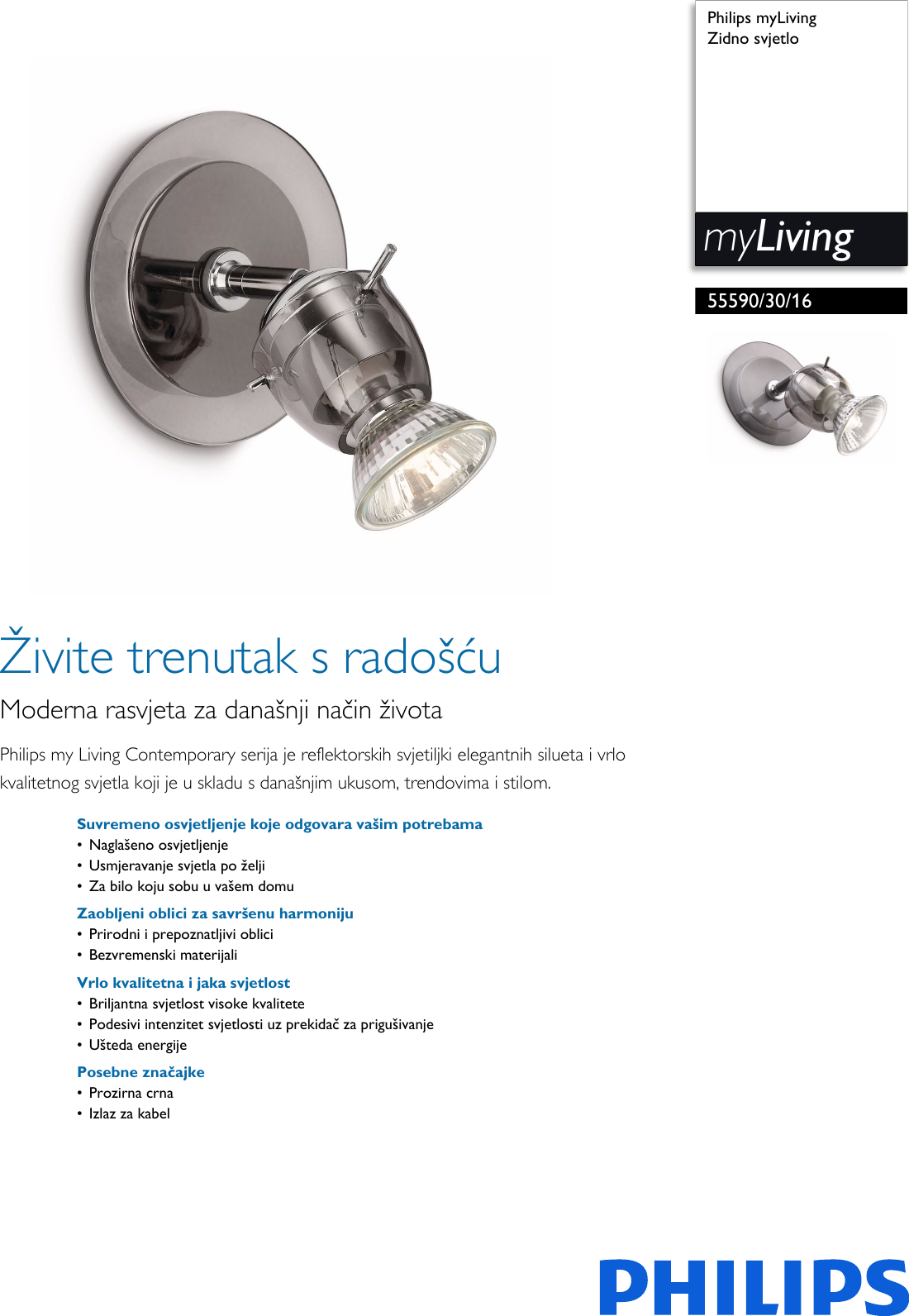 Philips 55590/30/16 555903016 Zidno Svjetlo User Manual Letak Pss Hrvhr