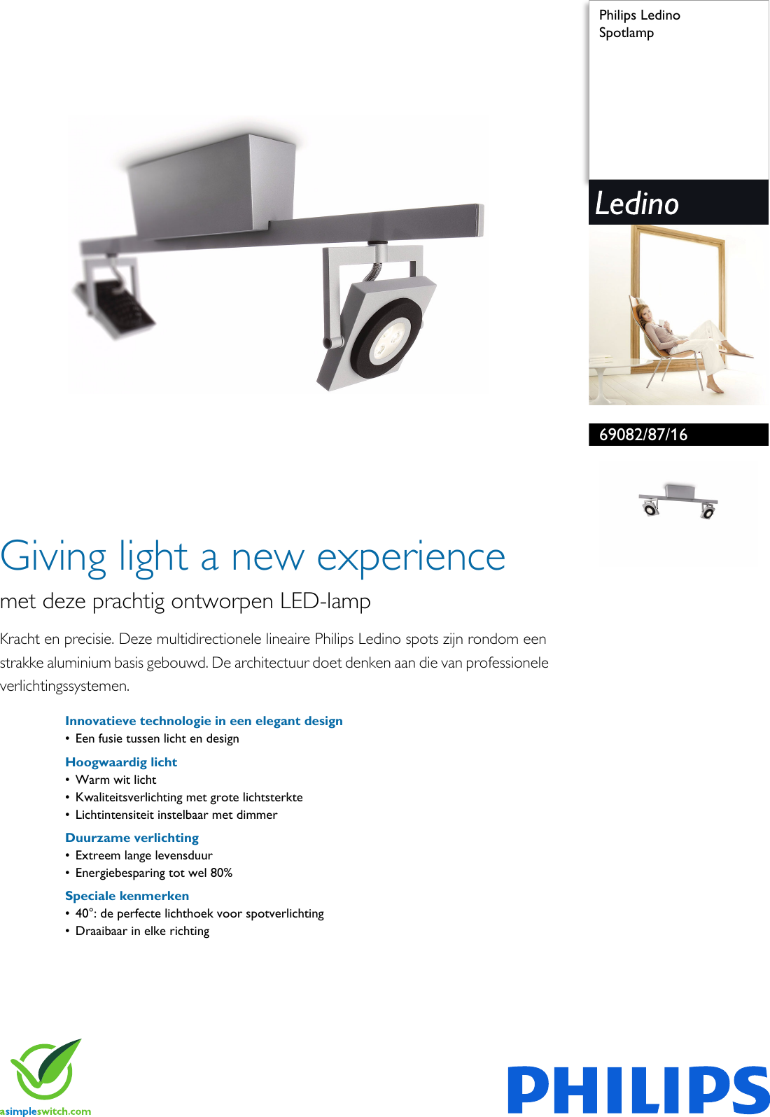 Philips 69082/87/16 690828716 Spotlamp User Manual Brochure Pss Nldnl