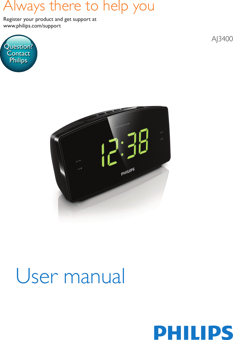 Philips AJ3400/12 User Manual Upute Za Uporabu Aj3400 12 Dfu Aen