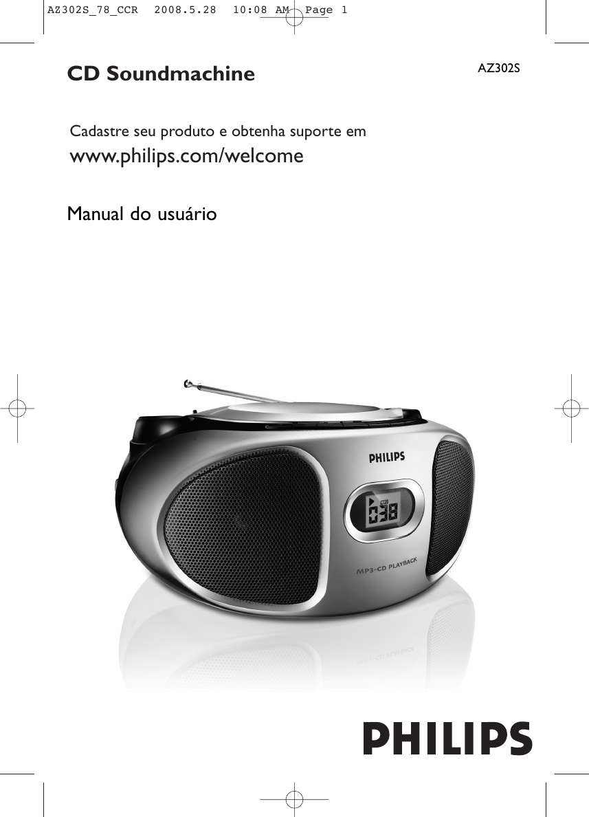 Philips AZ302S/78 AZ302S_78_CCR User Manual Instruções De Uso Az302s 78 ...