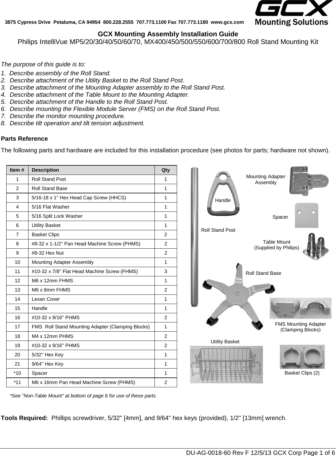 Philips MNT84 GCX Mounting Assembly Installation Guide User Manual For ...