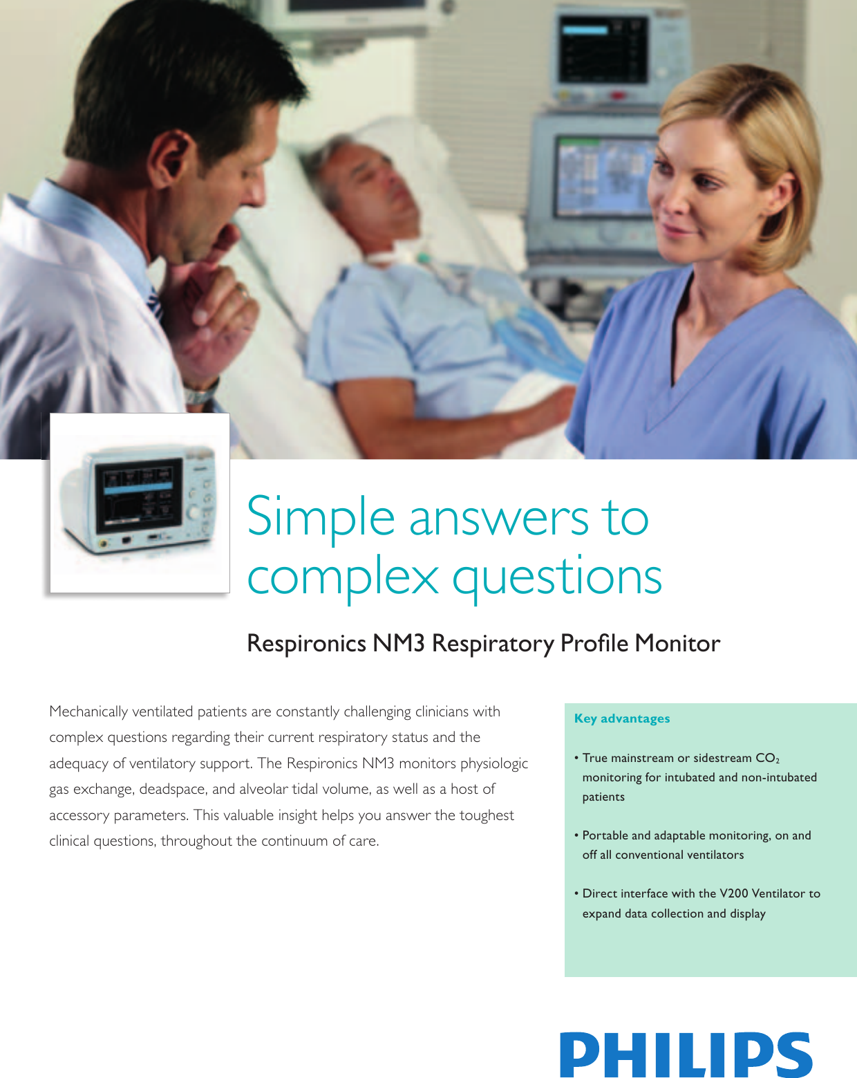 Philips NOCTN100 User Manual Product Brochure Respironics Respiratory ...