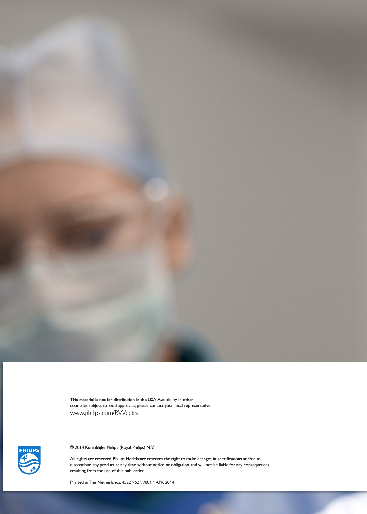 Philips NOCTN336 User Manual Product Brochure BV Vectra Mobile C arm ...