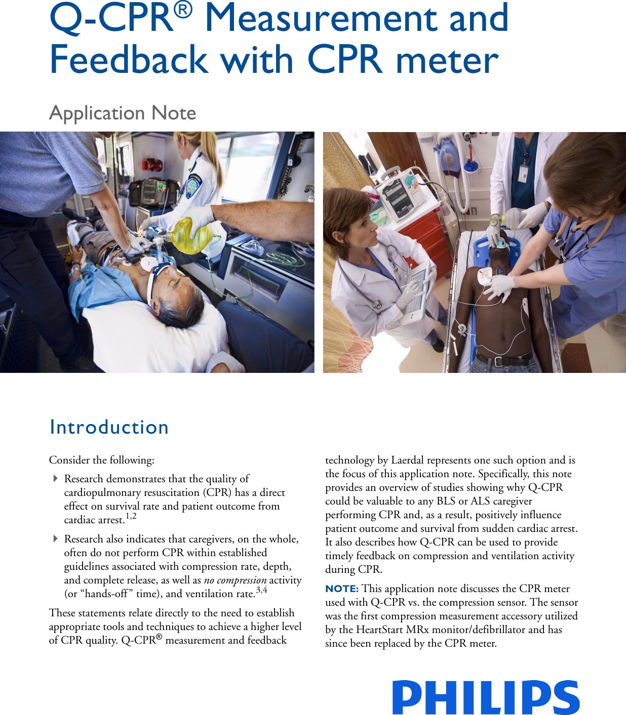 Philips NOCTN89 QCPR App Note_1a User Manual Q CPR Application Note CPR ...