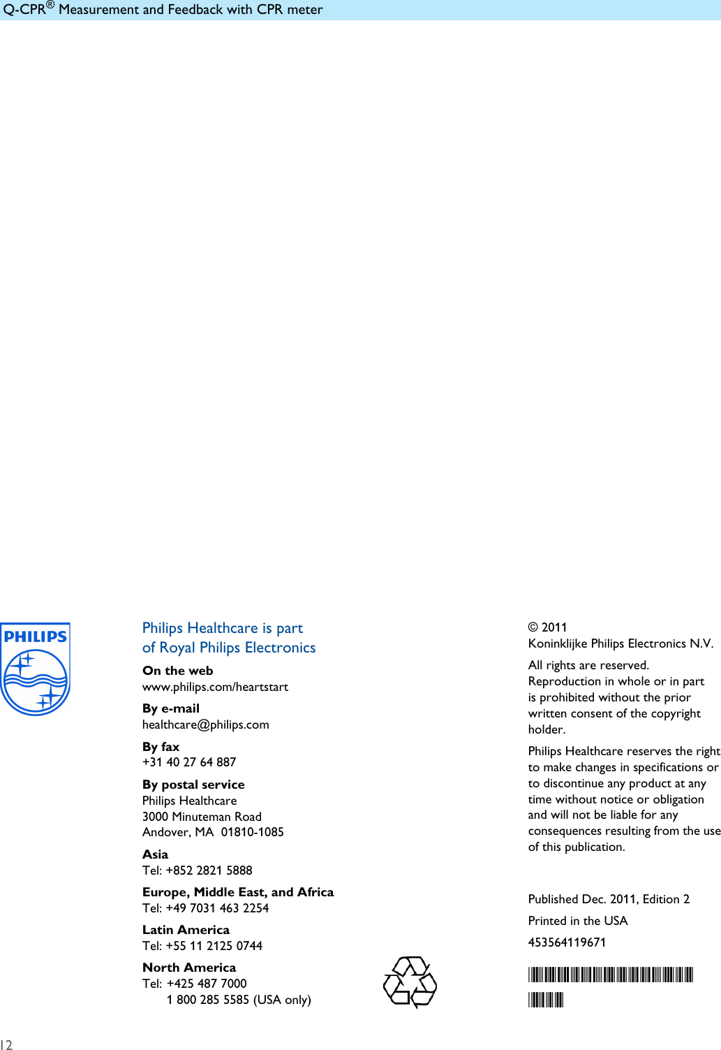 Philips NOCTN89 QCPR App Note_1a User Manual Q CPR Application Note CPR ...