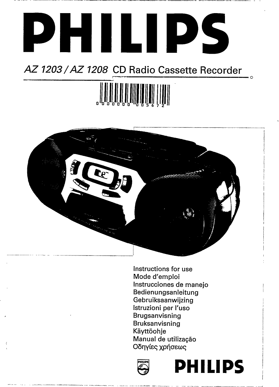 Philips Az 1203 Users Manual