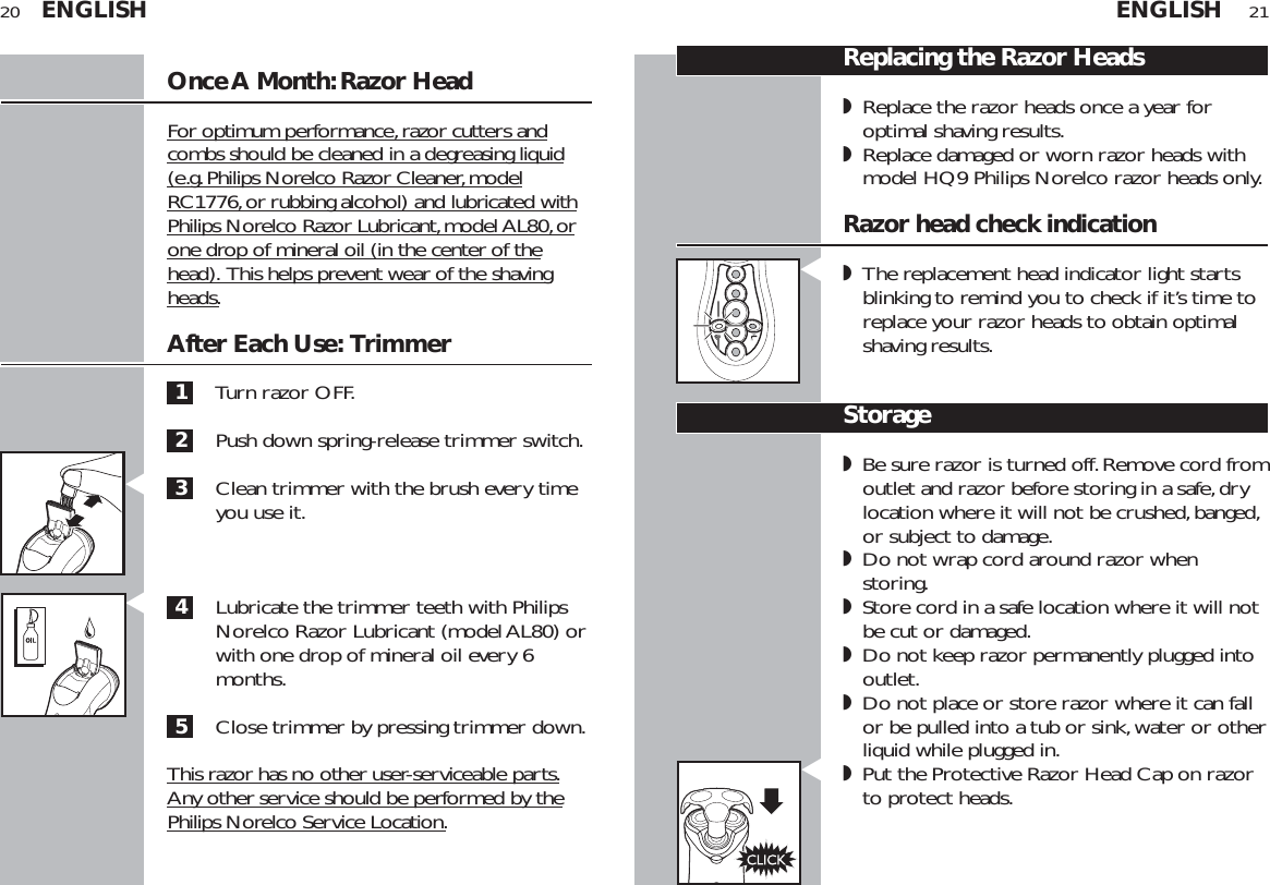 Philips Norelco 8170Xl Users Manual