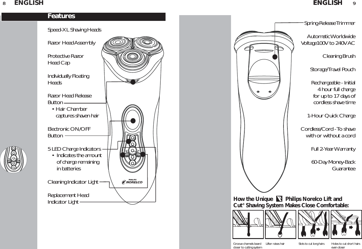 Philips Norelco 8170Xl Users Manual