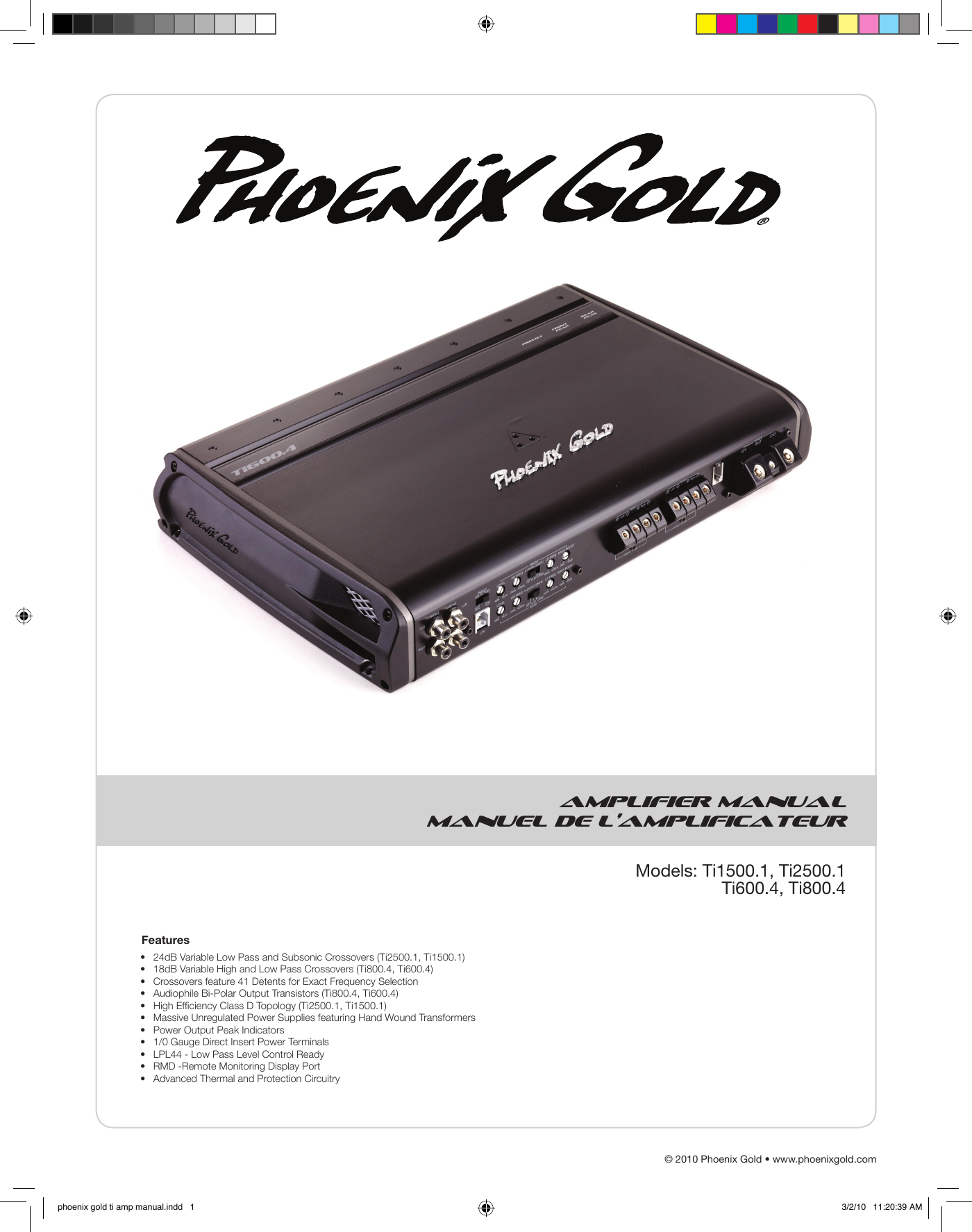 Phoenix Gold Car Amplifier Ti1500 1 Users Manual