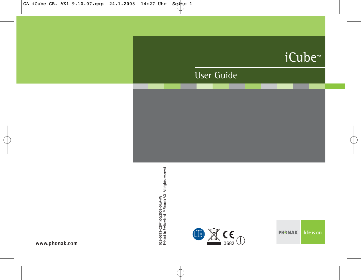 Phonak ICUBE1 Wireless Fitting Device User Manual