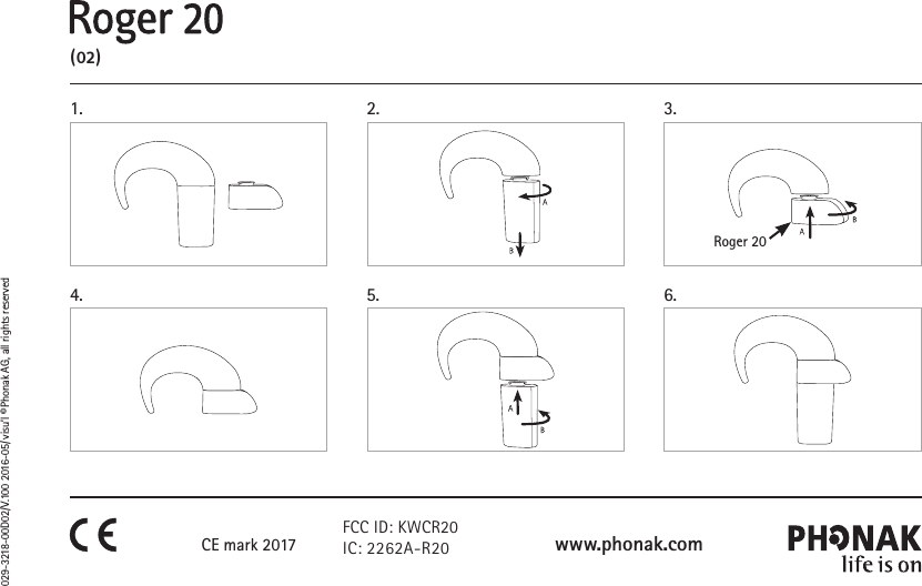 Phonak R20 Auditory assistance device User Manual part 1