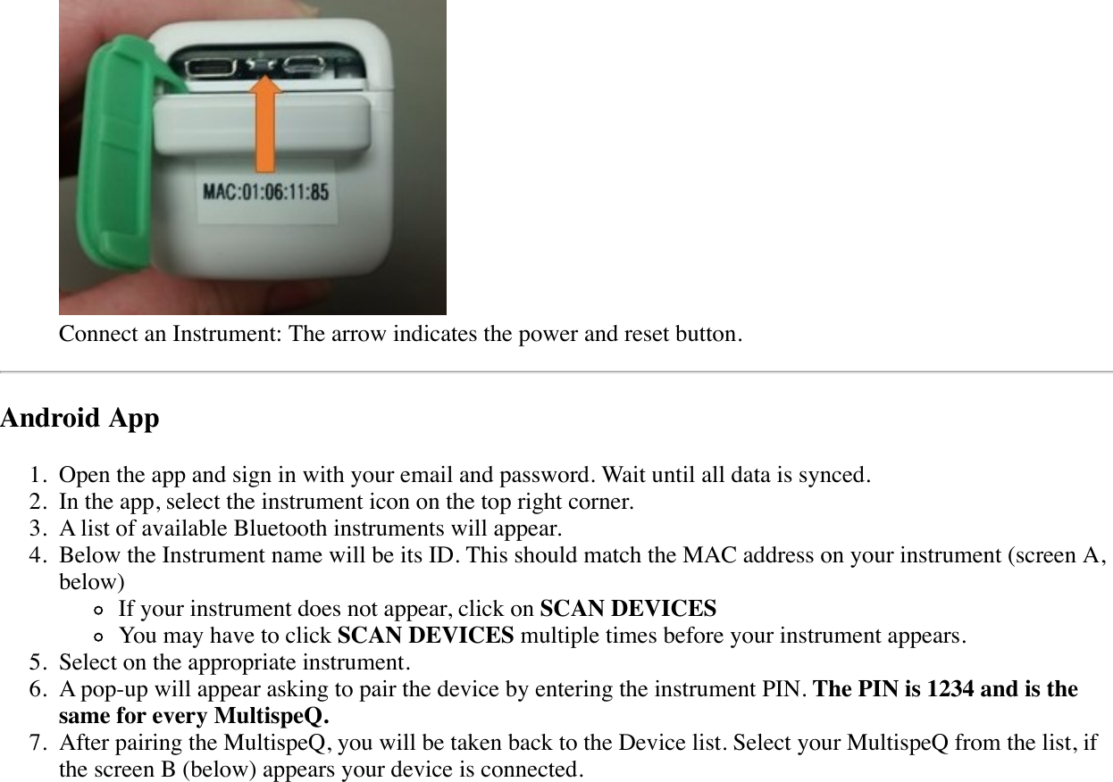 PhotosynQ MULTISPEQ MultispeQ User Manual