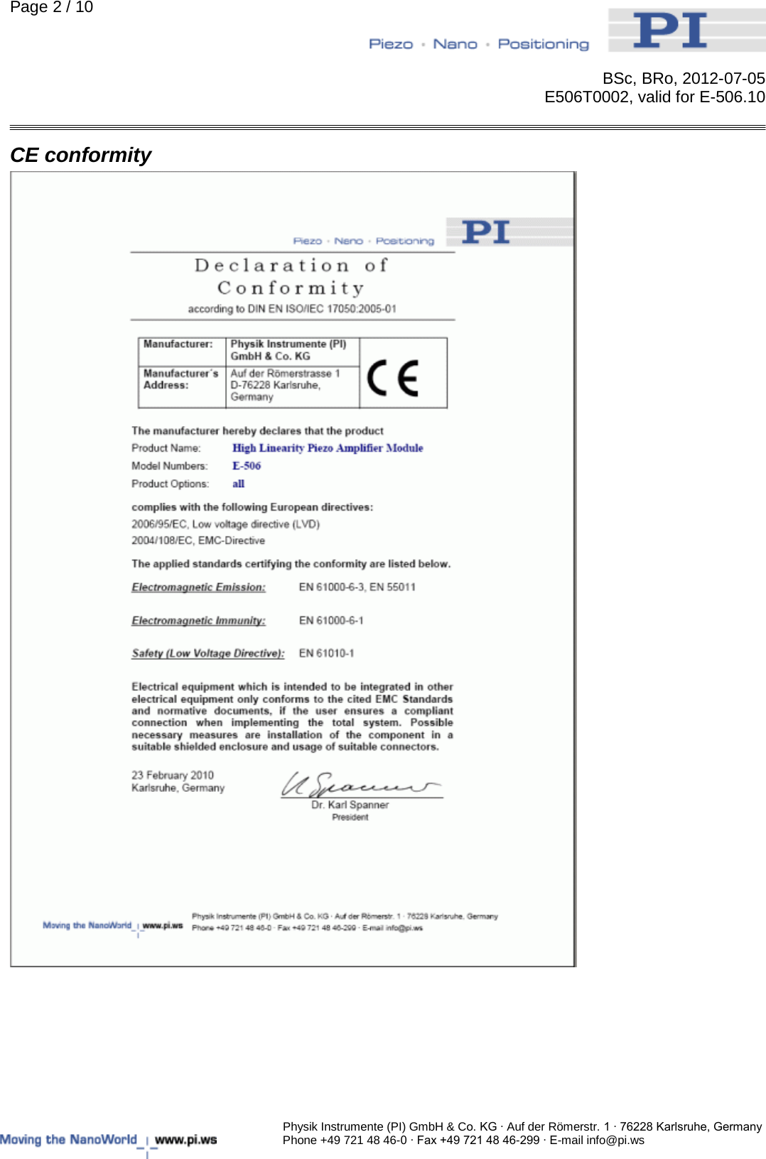 Physik Instrumente . E506T0002