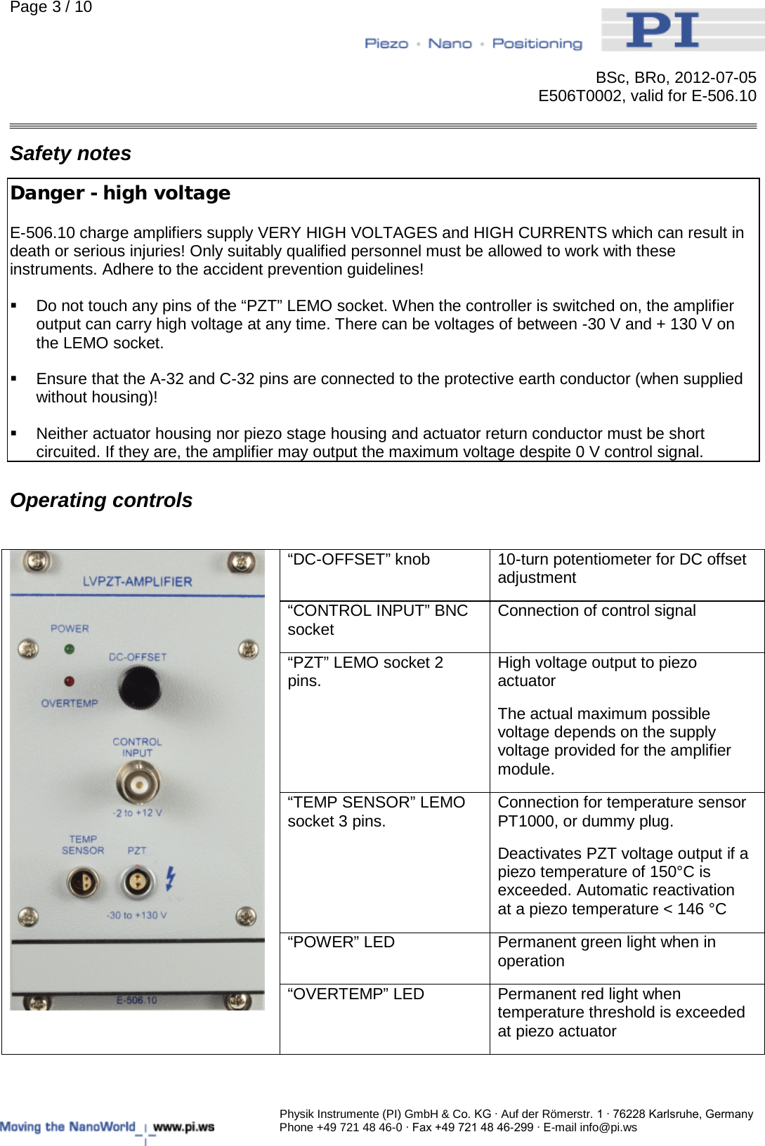Physik Instrumente . E506T0002