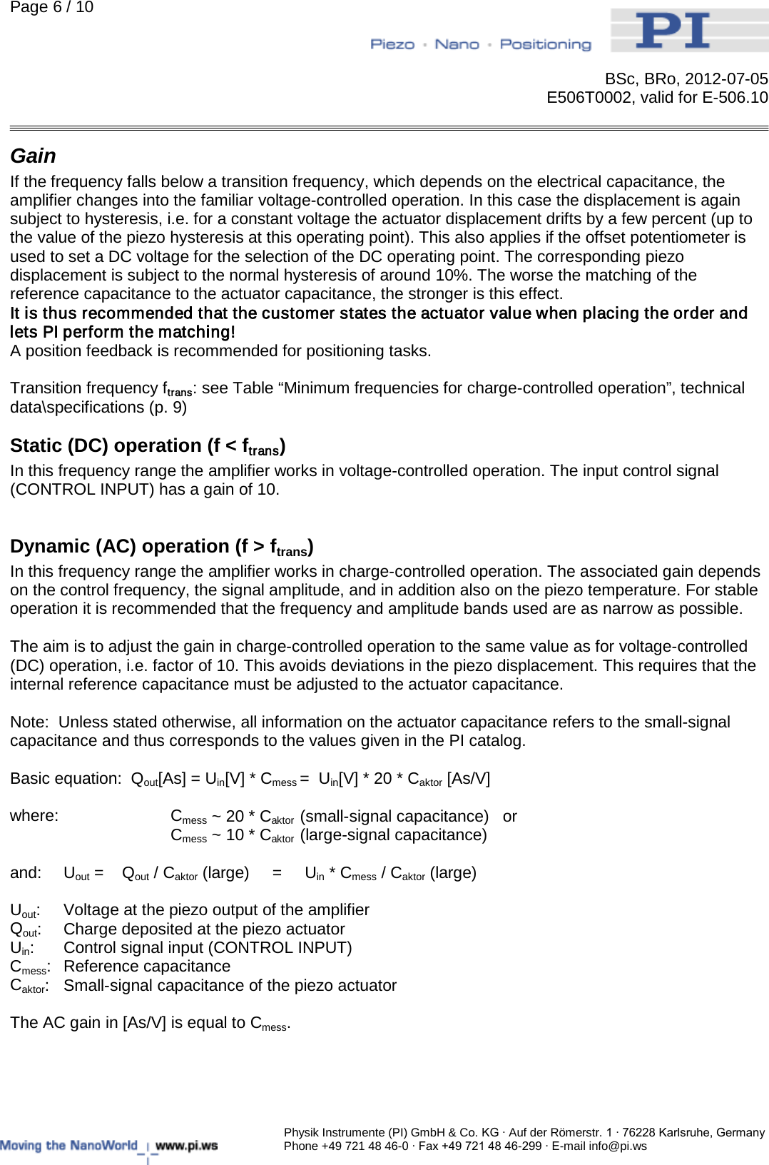 Physik Instrumente . E506T0002