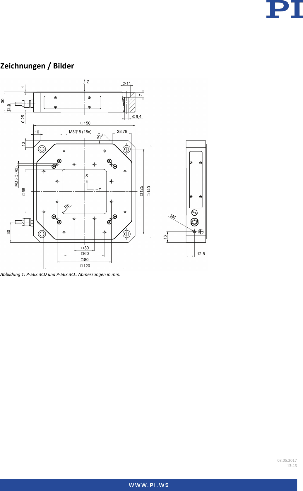 Physik Instrumente Datasheet P 561 Datenblatt