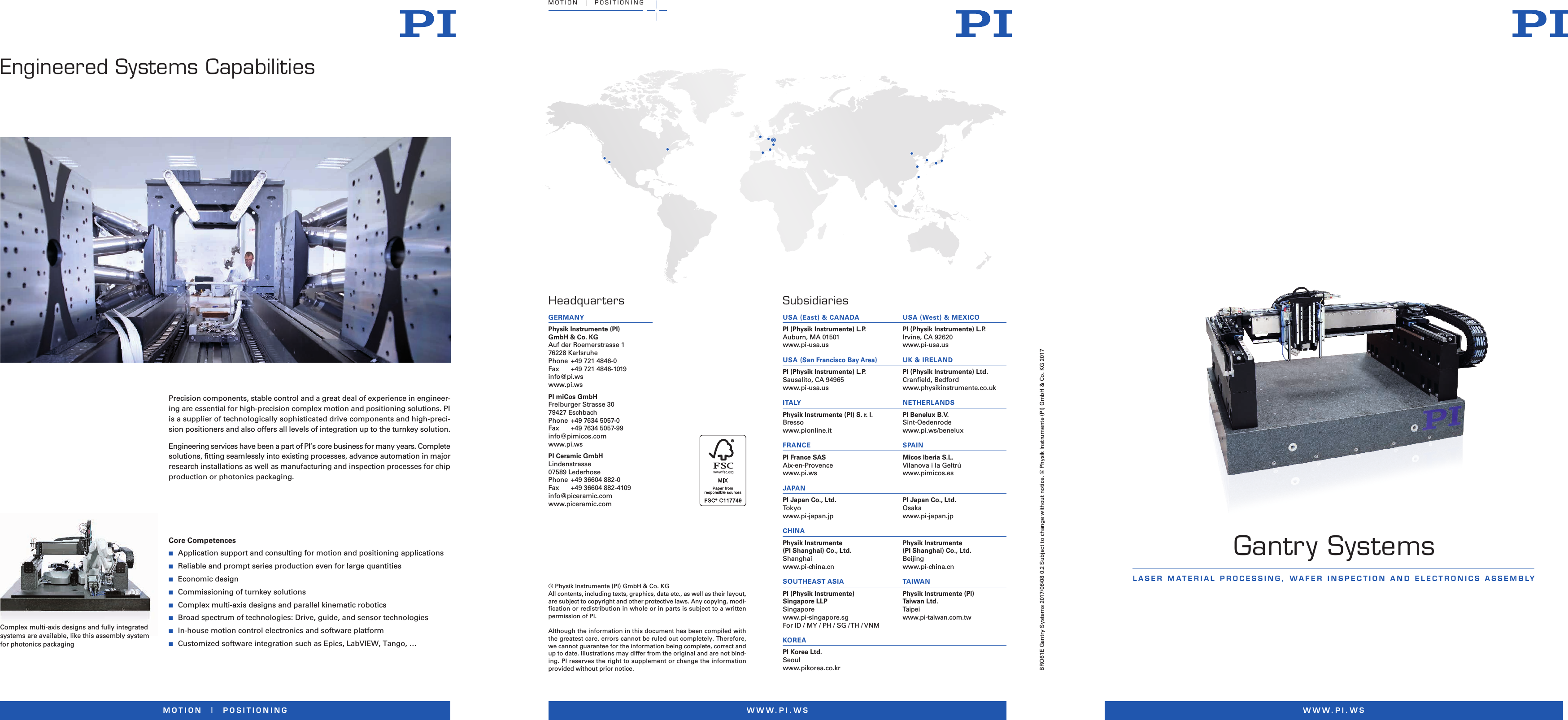 Physik Instrumente PDF PI BRO61 Gantry Engineered Systems