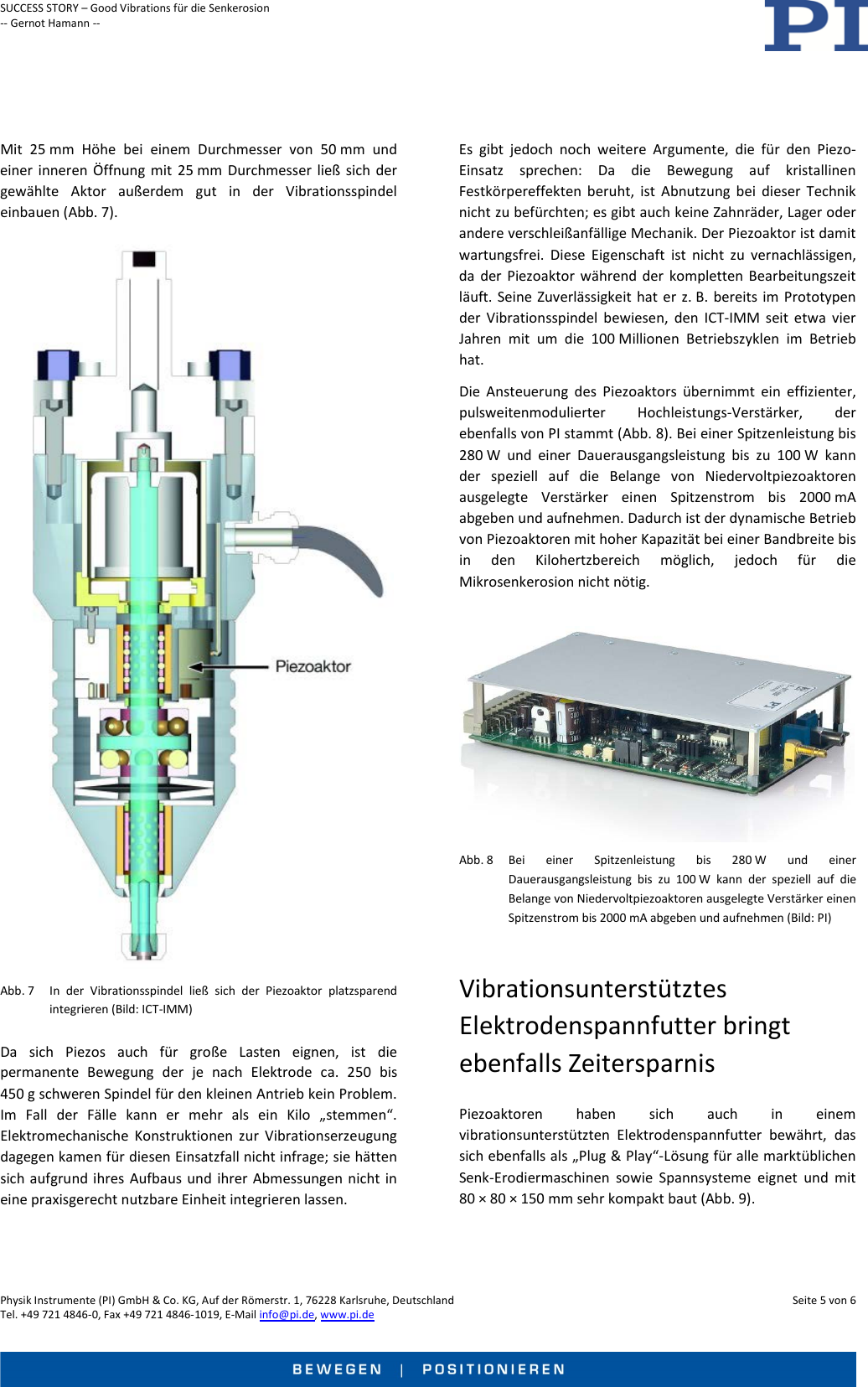 Physik Instrumente PI SUCCESS STORY Good Vibrations Fuer Die ...