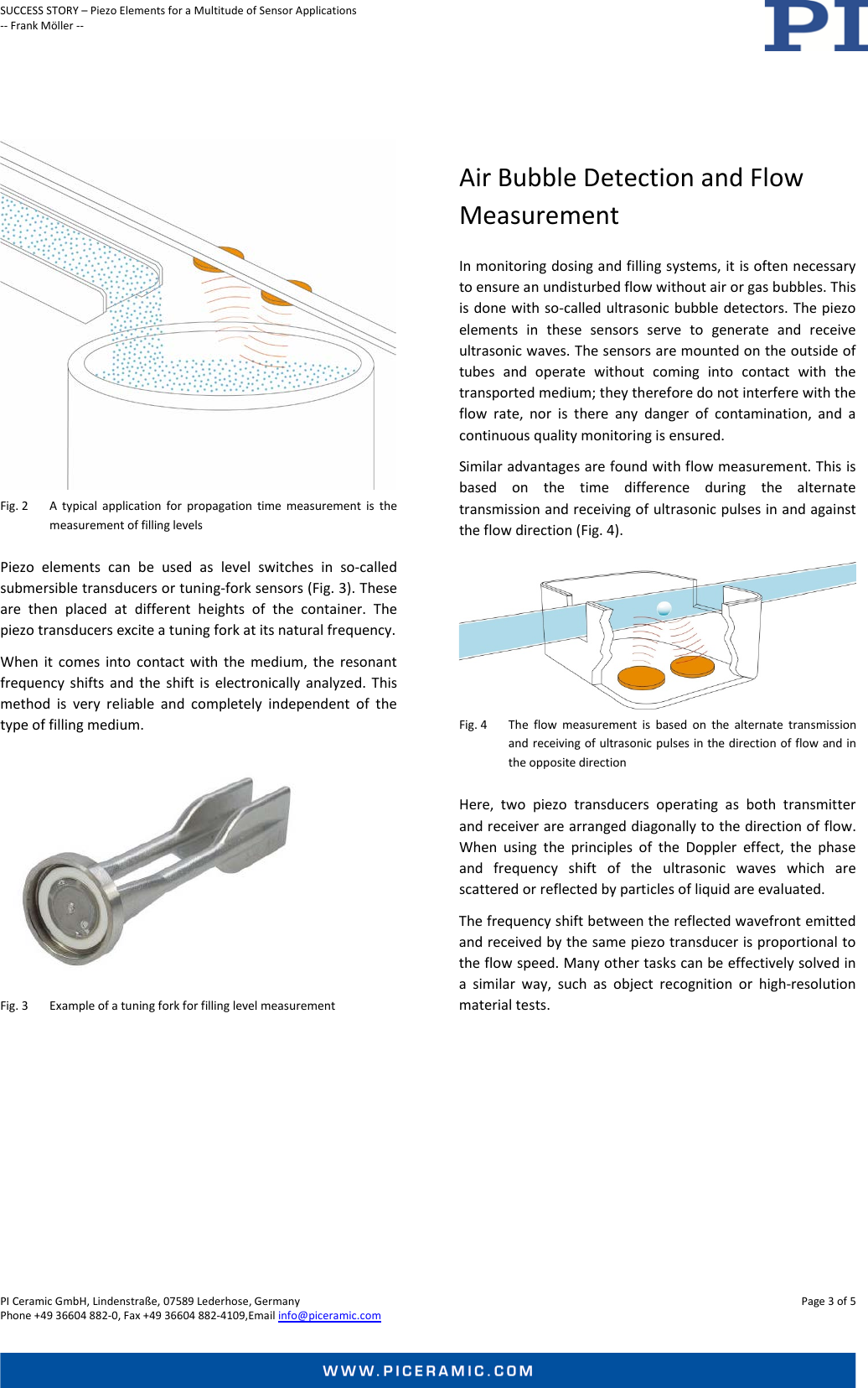 Physik Instrumente PI SUCCESS STORY Ultrasonic Piezo Elements Pi1094