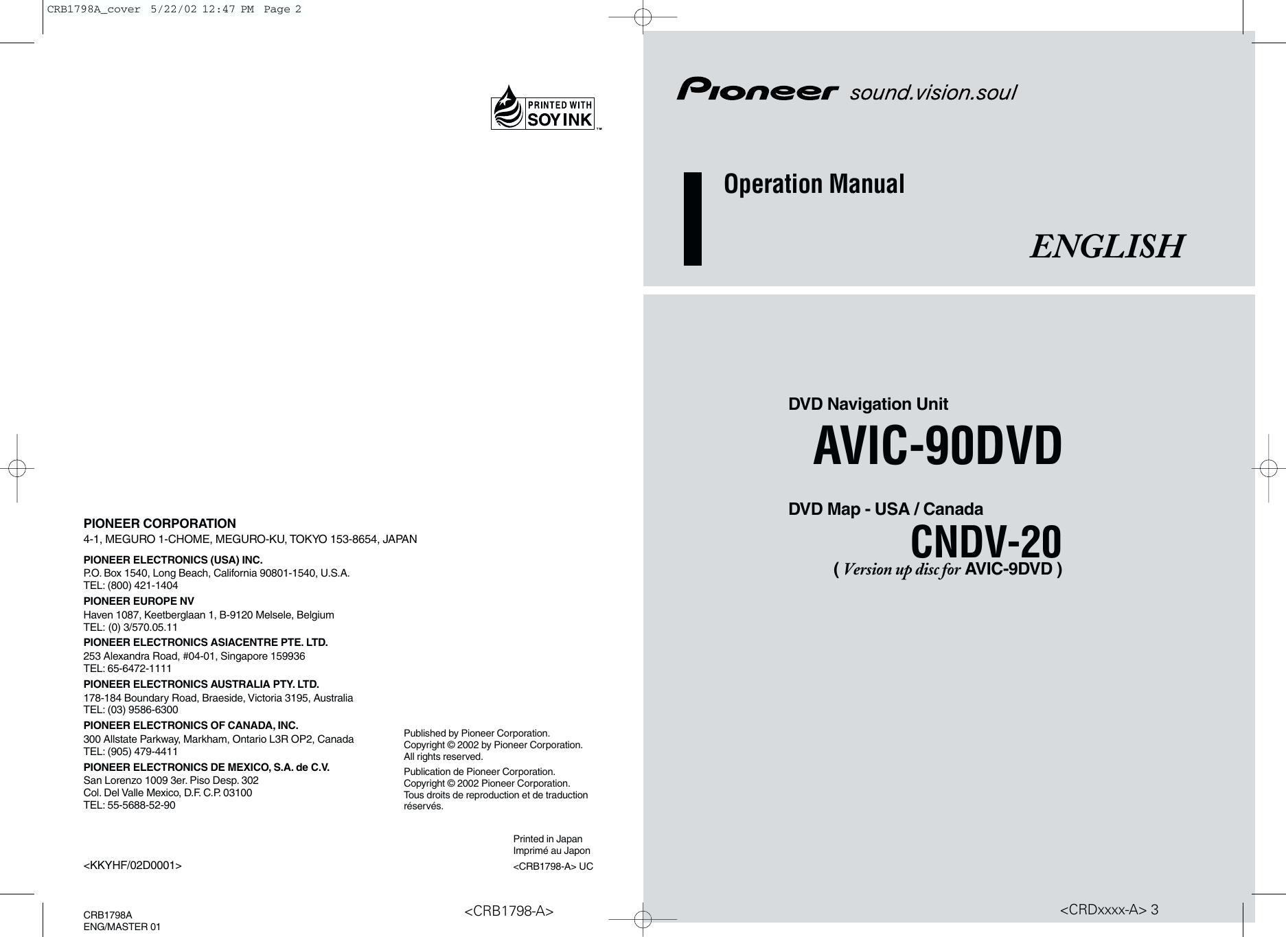 Pioneer Avic 90Dvd Users Manual CRB1798A_UC_English