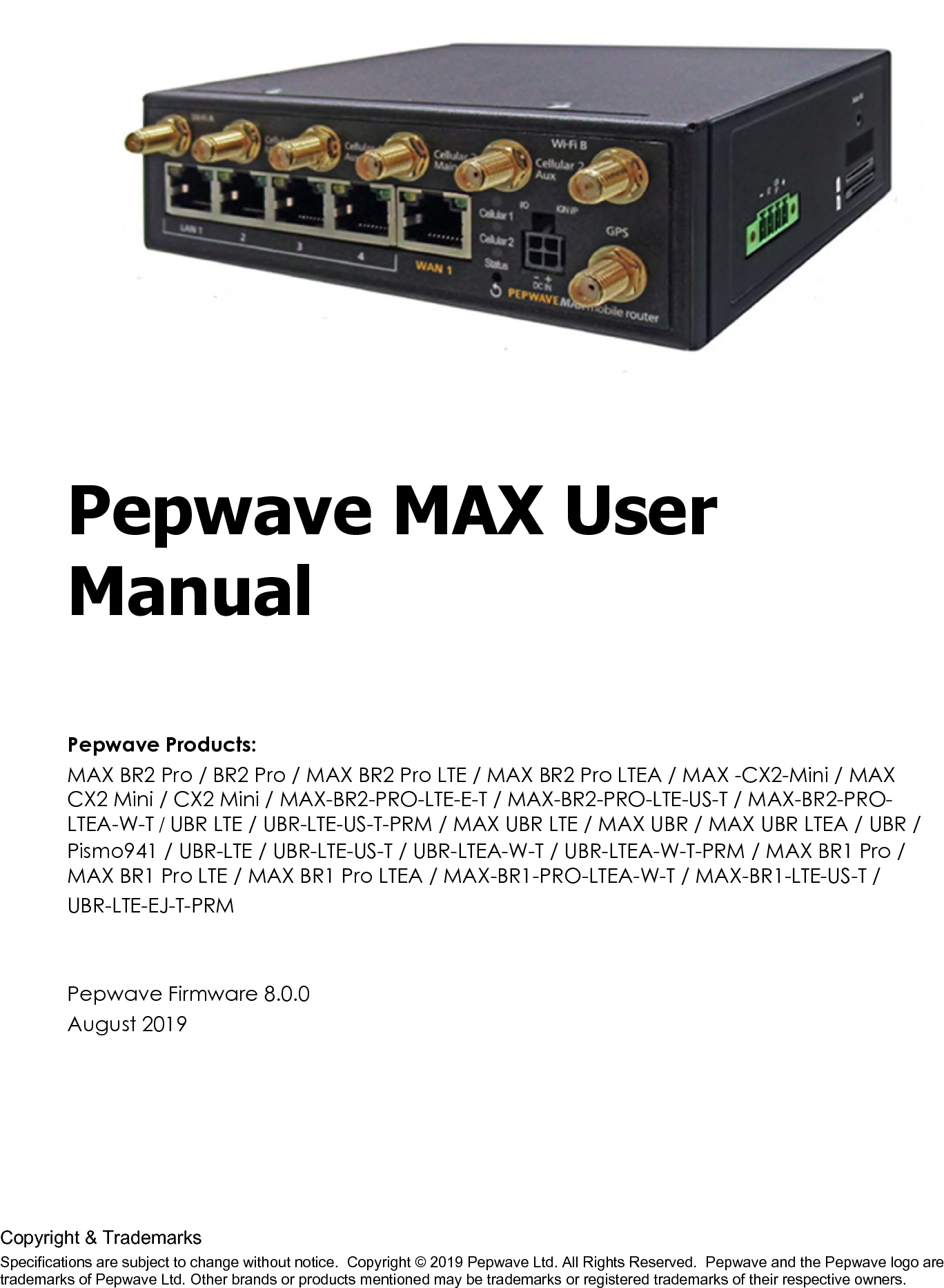 Pismolabs Technology P1941 PEPWAVE / peplink Wireless Product ...