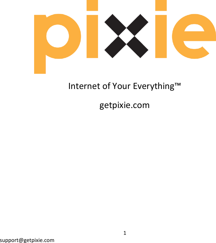 Pixie Technology P1000 PixiePoint tag (Indoor UWB system) User Manual