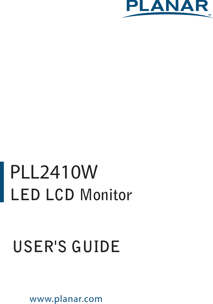 Planar PLL2410W UG EN User Manual To The 23a602e0 21f5 49f7 a643 ...