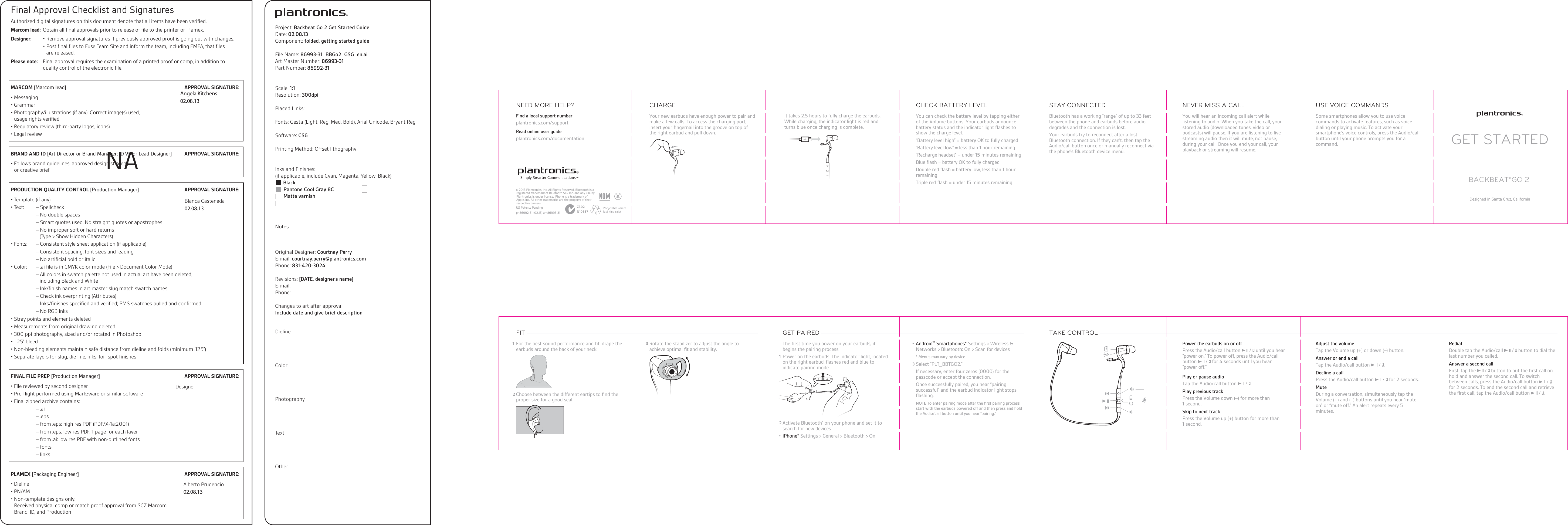 Plantronics BBG2 Bluetooth Headset User Manual 86993 31 BBGO 2 GSG en lo