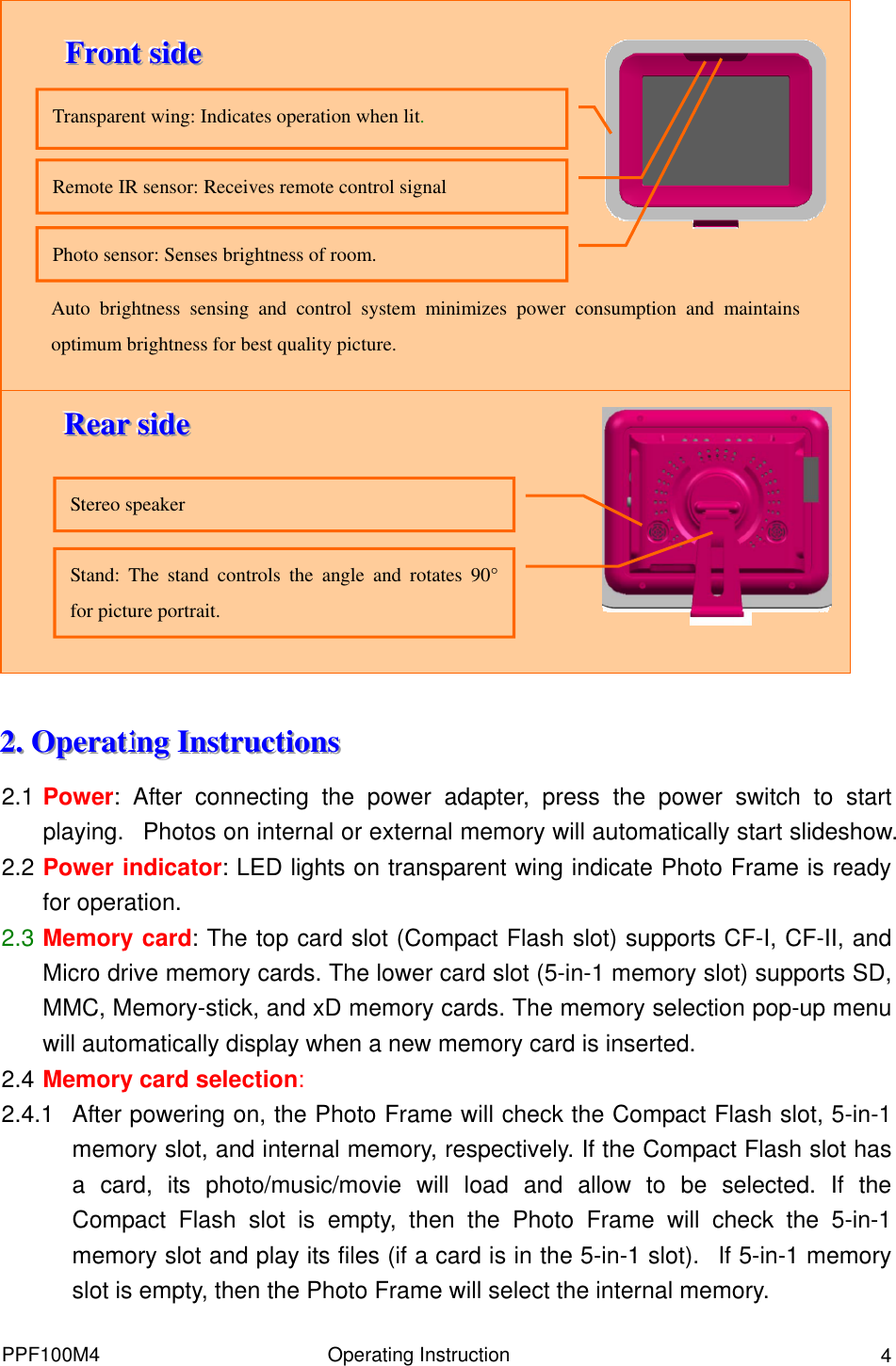 Pogo Products Ppf100M4 Users Manual Pholio