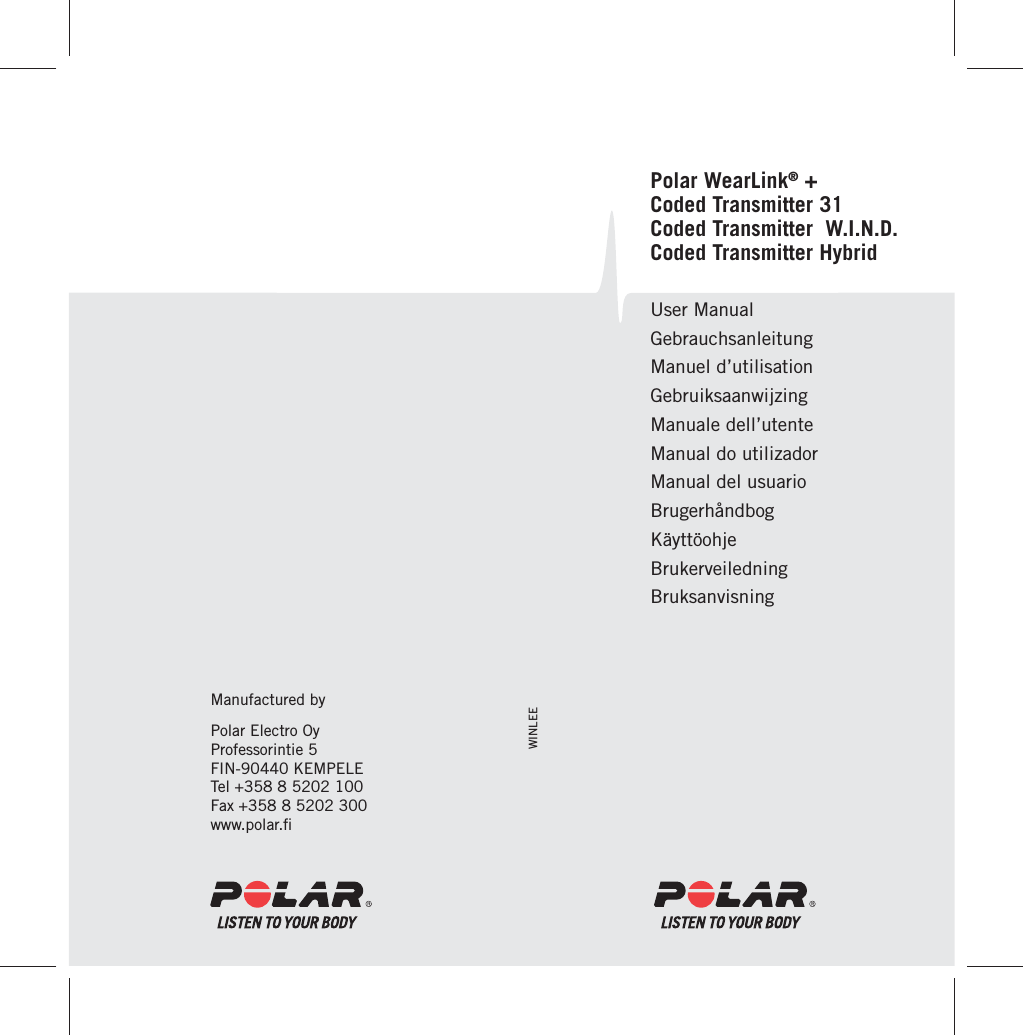 Polar Electro T4 WearLink Hybrid User Manual