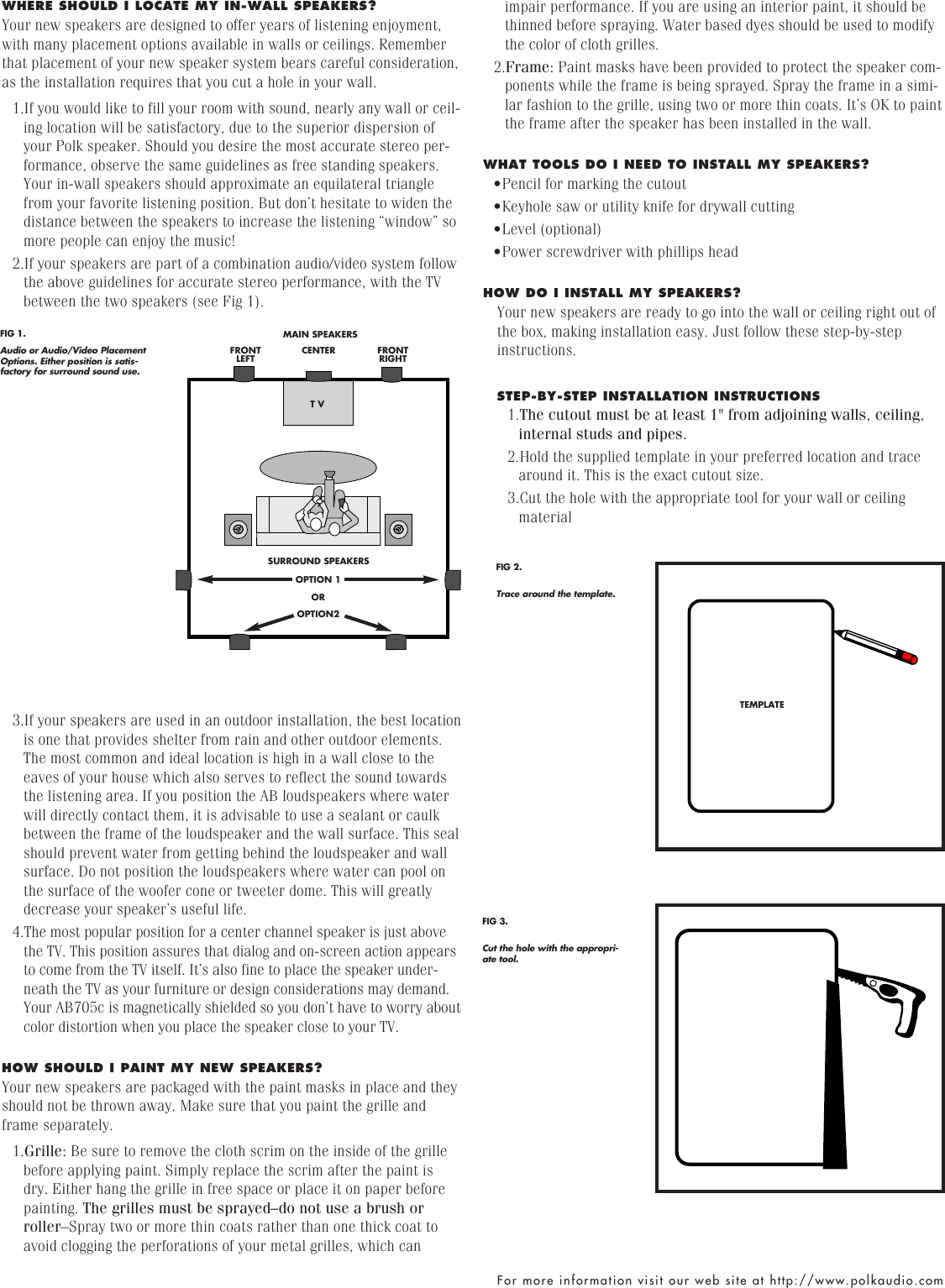 Polk Audio Ab 855 Users Manual