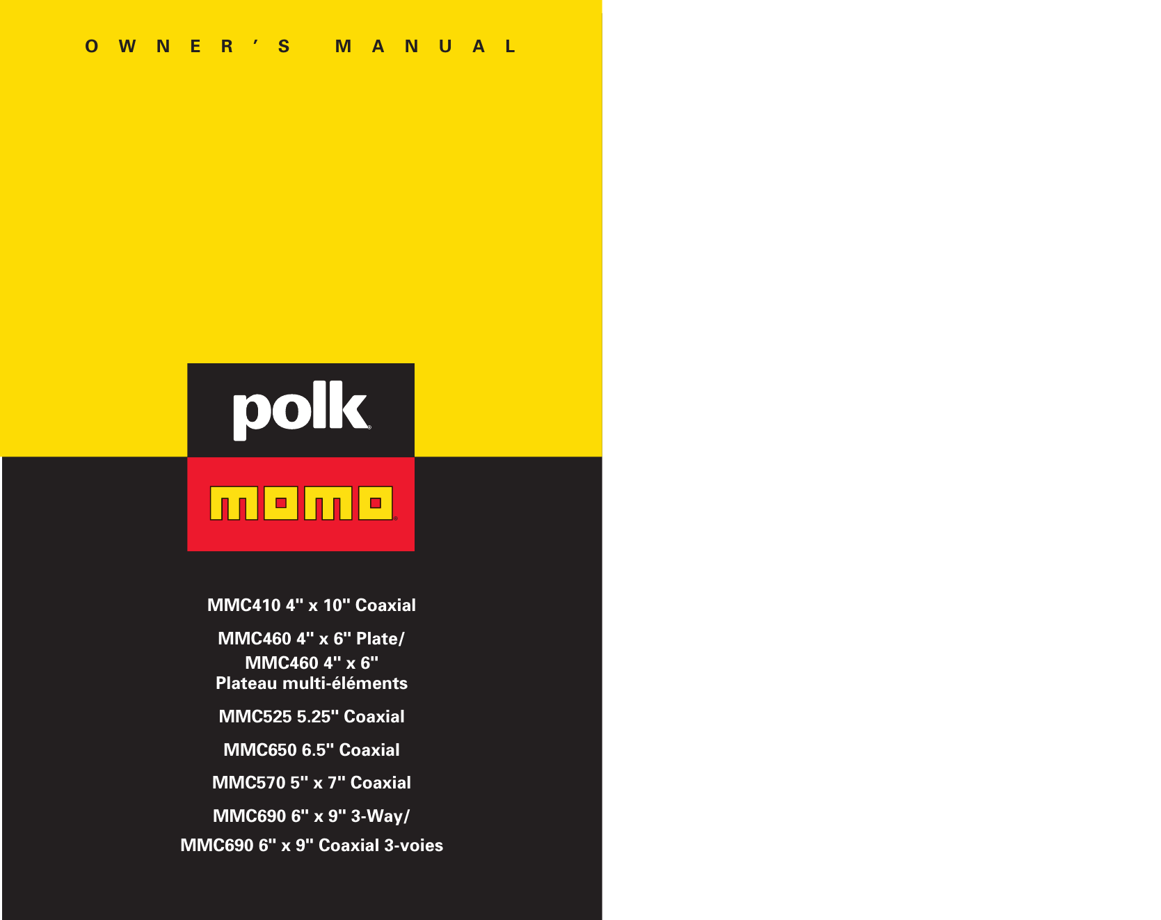 Polk Audio Momo Mmc410 Users Manual PolkMomo_CoaxManual.qkd