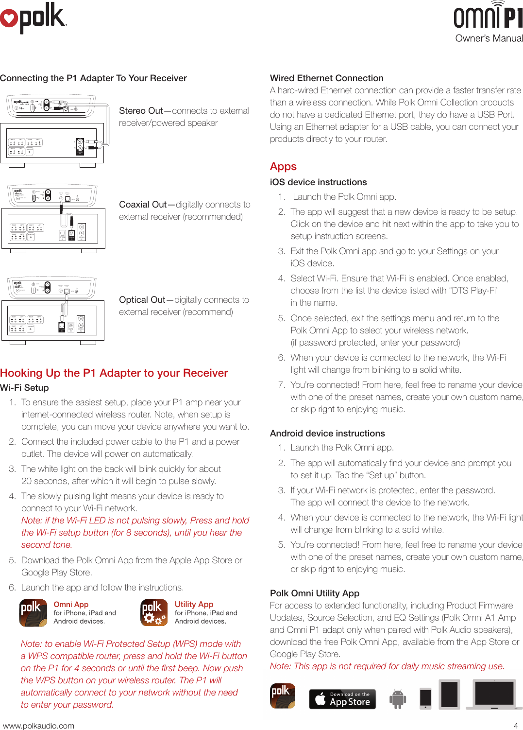 Polk Audio Omni P1 Owners Manual