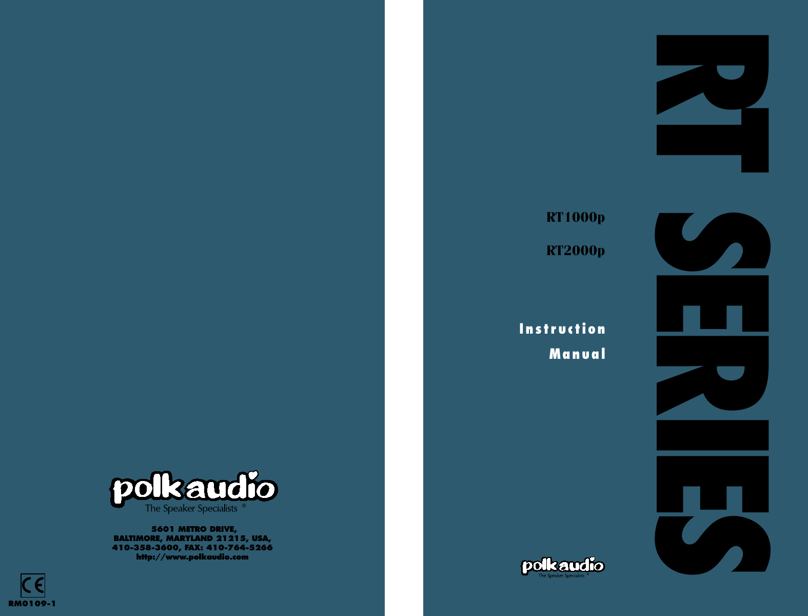 Polk Audio Speaker Rt1000P Users Manual RT2000p