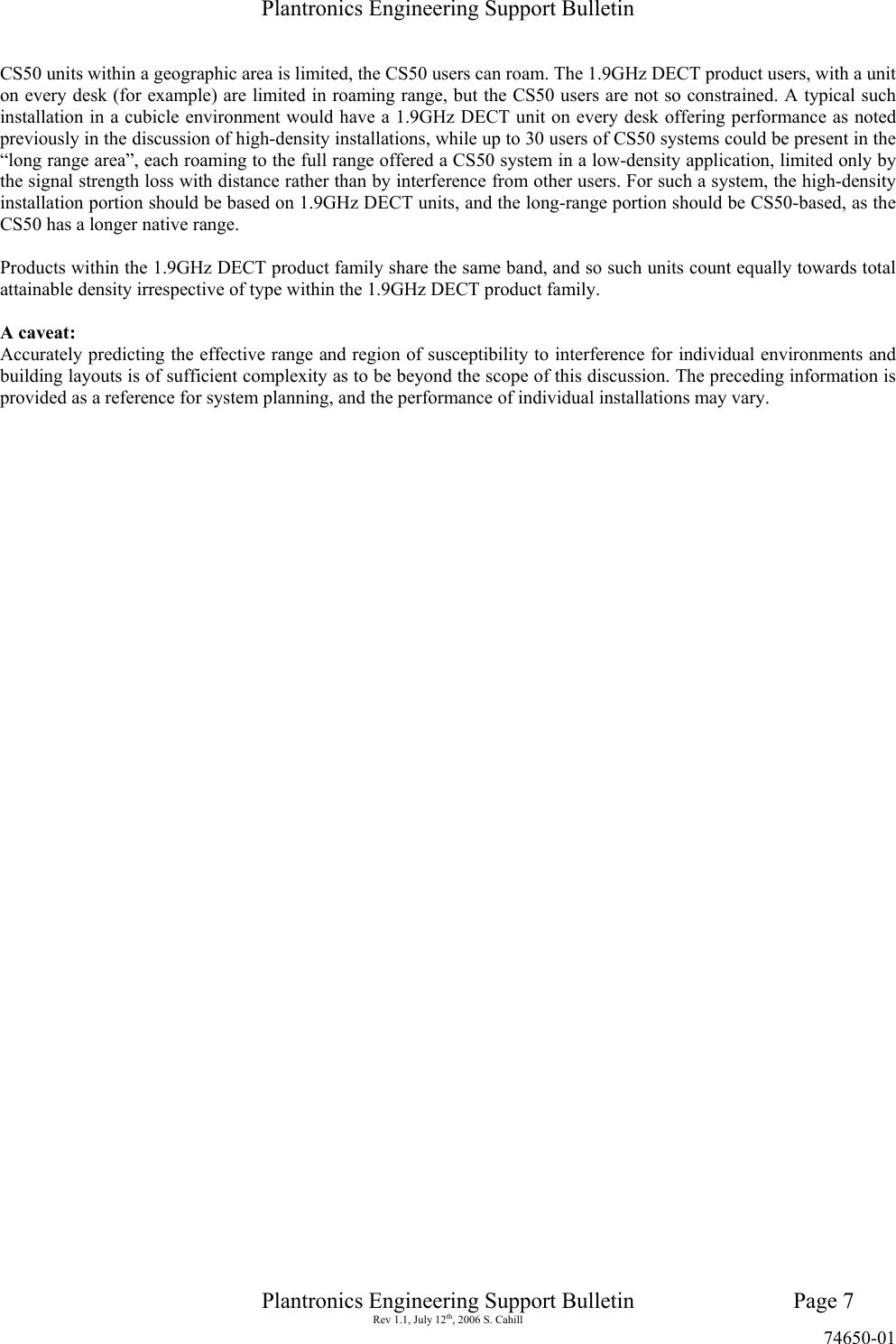 Poly 1.9GHz DECT Family Technical Note Cs General Guidelines Us