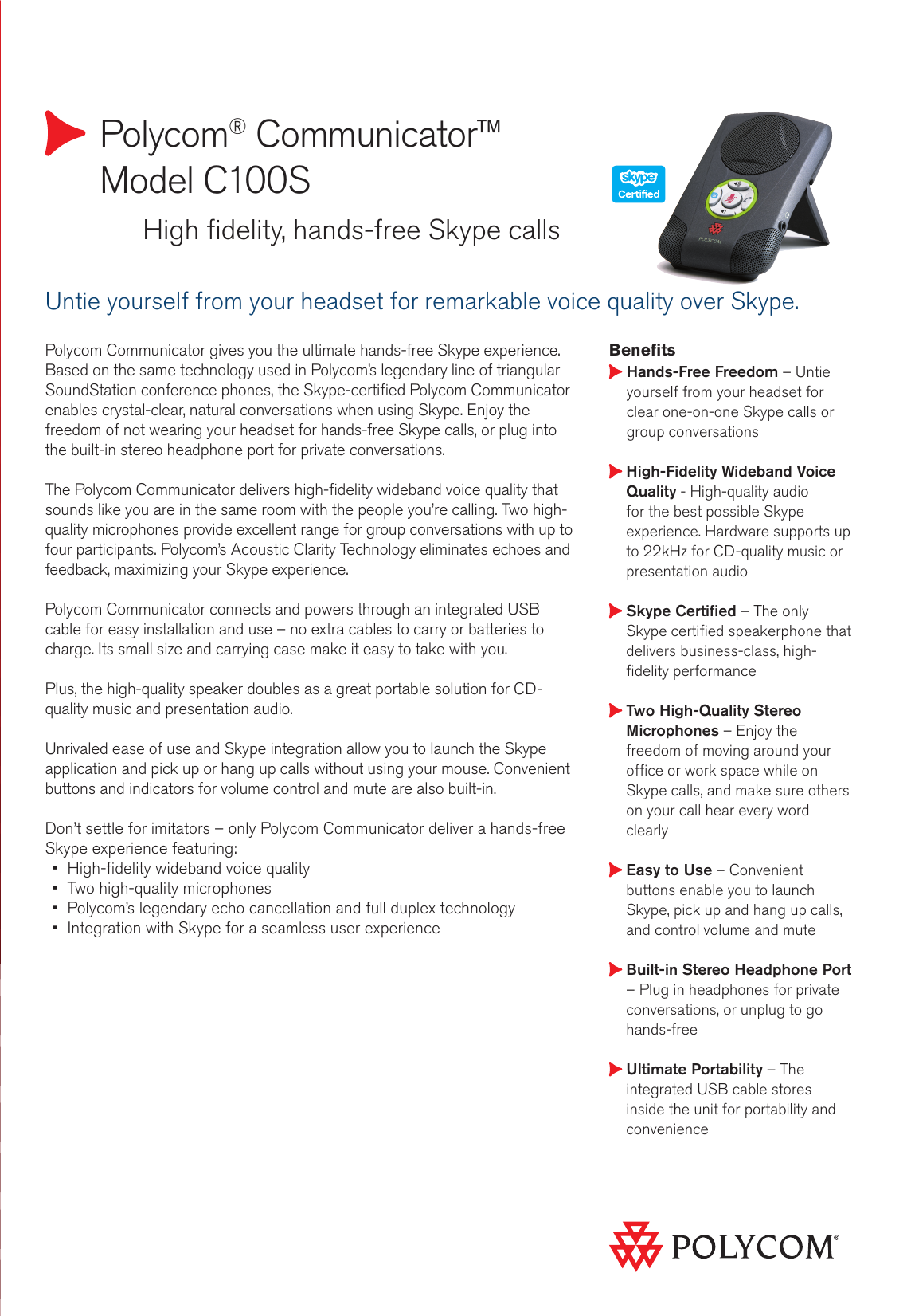 Polycom 3726 44045 001 High Quality Skype Calls From Your PC With The ...