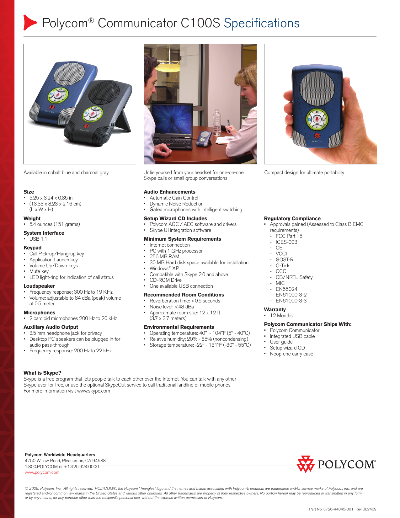 Polycom 3726 44045 001 High Quality Skype Calls From Your PC With The ...