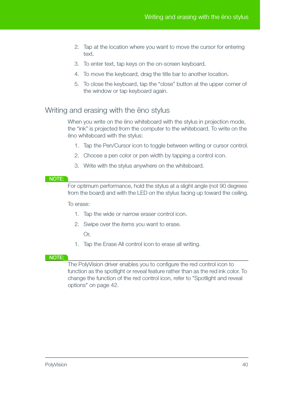 Polyvision Interactive Group POLY556 2002516-001 User Manual 1 eno