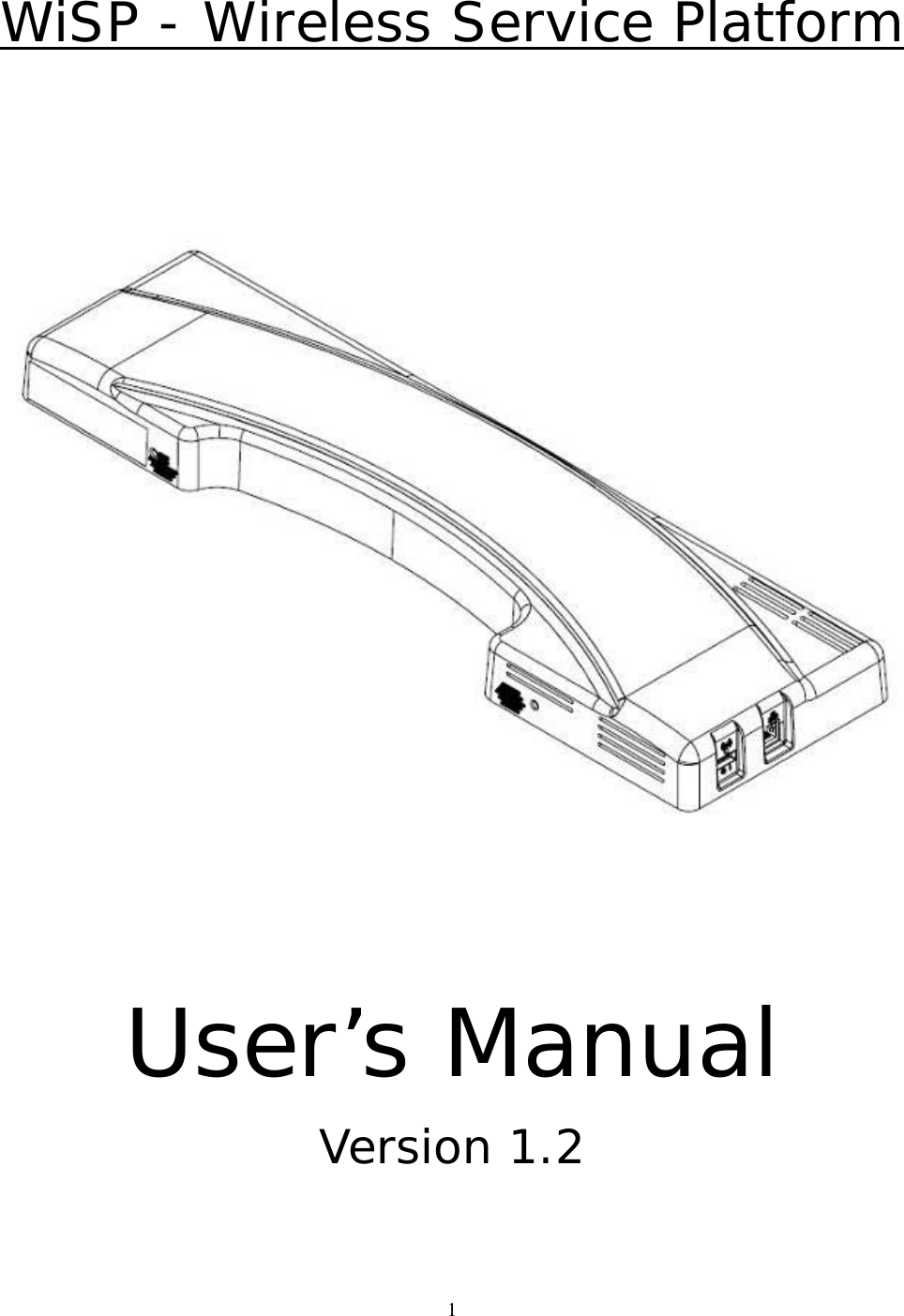 Portwell WISP Wireless Service Platform User Manual