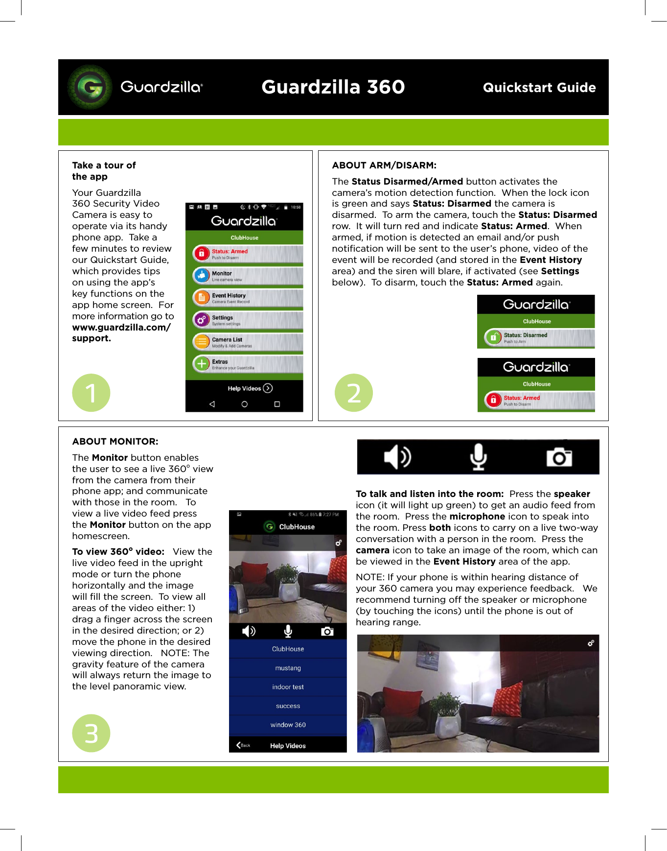 Practecol GZ360 Guardzilla 360 User Manual