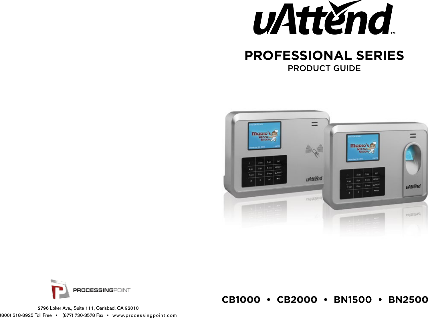 ProcessingPoint UATTENDBIOW uAttend BN4000 & uAttend BN2500 User Manual 1