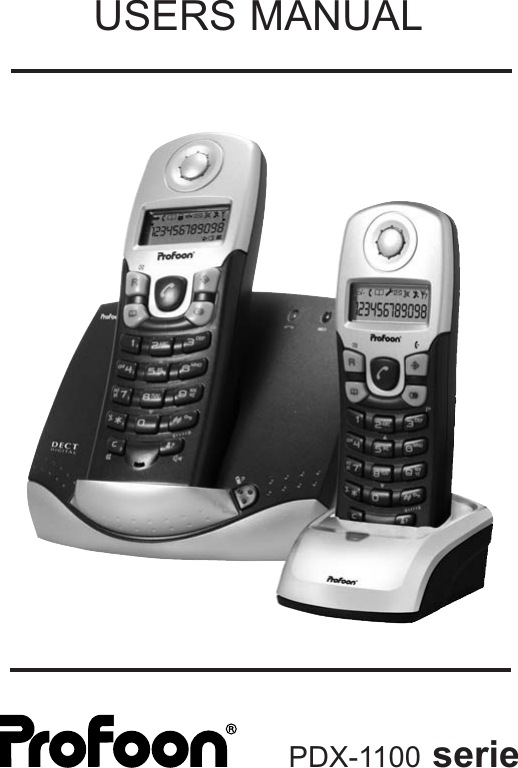 Profoon Telecommunicatie Telephone Pdx 1100 Series Users Manual GB Ver2.0