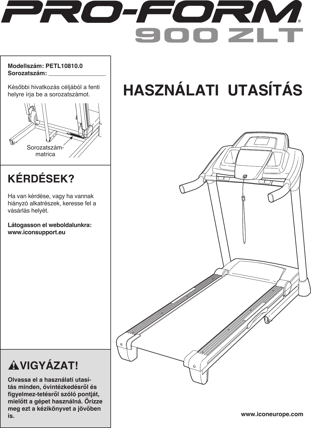 Proform Petl108100 900 Zlt Treadmill Users Manual