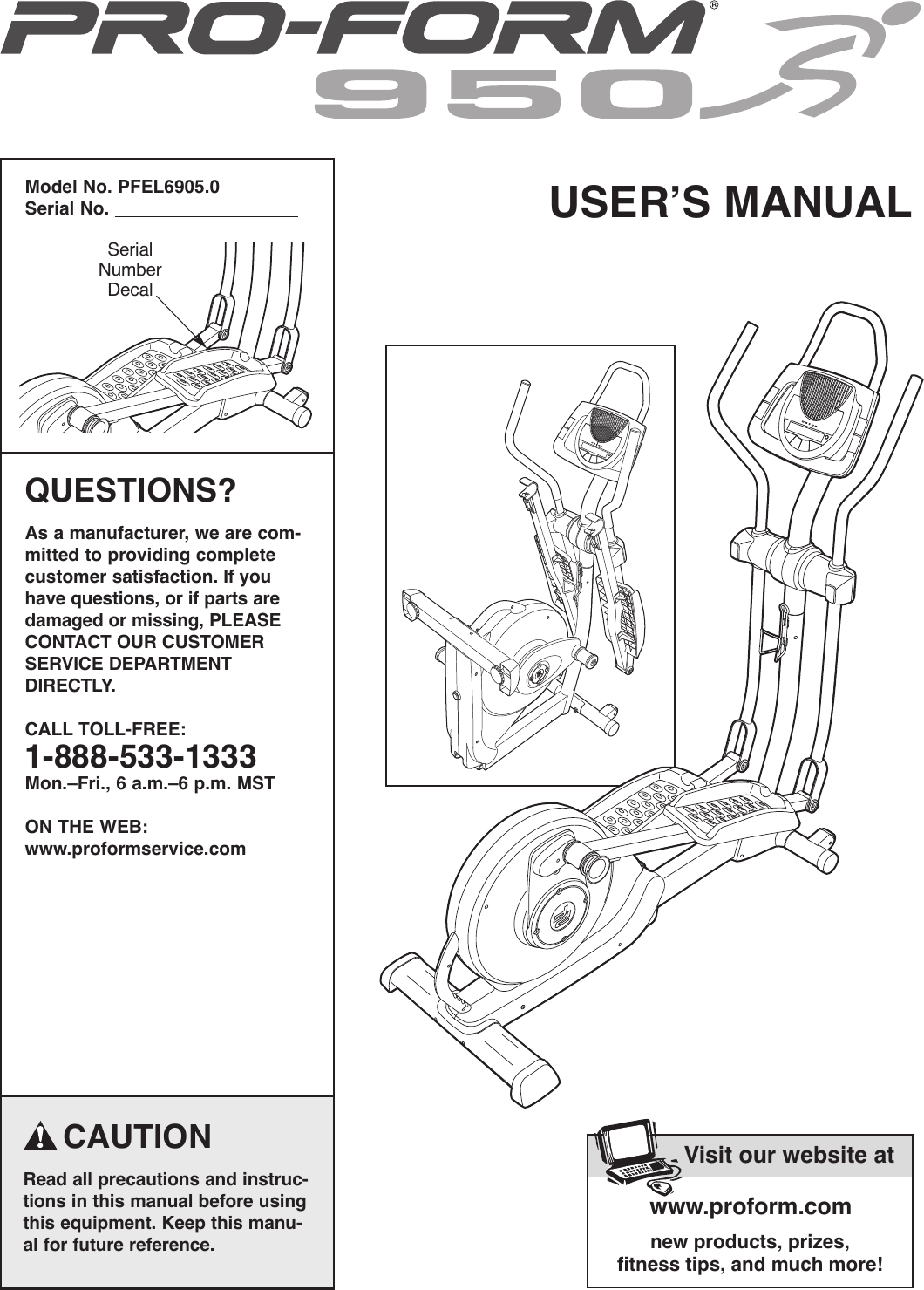 Proform Pfel6905 0 Users Manual PFEL39031 208048